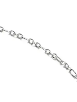 Monica Vinader Textured Chain Necklace - Silver