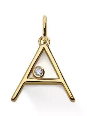 Monica Vinader Diamond Initial Pendant - Gold