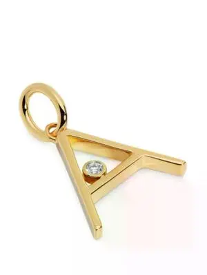 Monica Vinader Diamond Initial Pendant - Gold