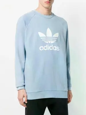 Adidas Originals Trefoil Warm Up Crewneck Sweatshirt - Blue