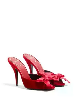 Valentino Garavani Marie A Velvet Slide Sandals - Red