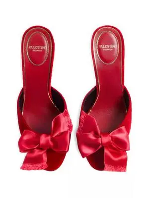 Valentino Garavani Marie A Velvet Slide Sandals - Red