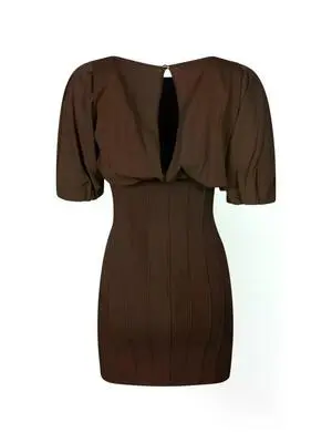 Elisabetta Franchi Knit Mini Dress With Belt