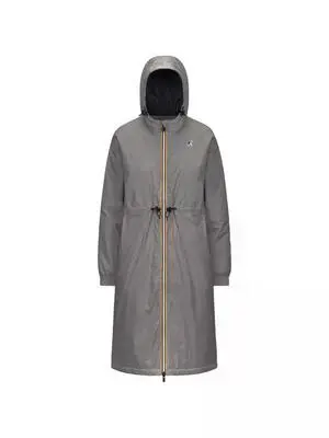 K-WAY Le Vrai 4.0 Drawstring Hooded Coat - Grey