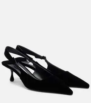 JIMMY CHOO Amel Velvet Slingback Pumps