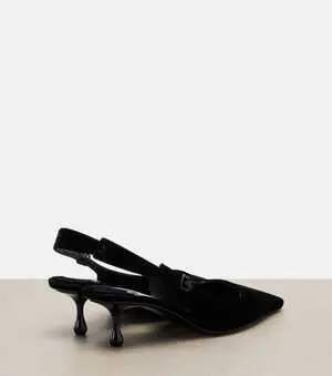 JIMMY CHOO Amel Velvet Slingback Pumps
