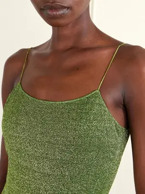 Oseree Lumière Metallic Swimsuit - Green