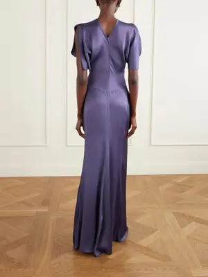 Victoria Beckham Isabella Ruched Gown - Blue