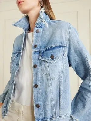 Acne Studios Distressed Organic Denim Trucker Jacket