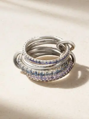 SPINELLI KILCOLLIN Iris Sterling Multi-stone Ring Set - Silver