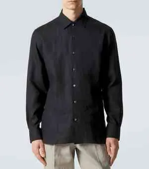 Zegna Linen Shirt - Black