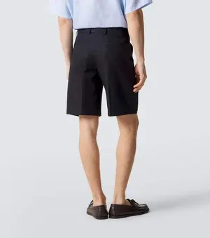 Zegna Cotton And Linen Bermuda Shorts