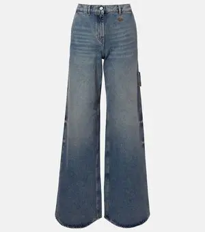 COURREGES Logo Wide-leg Jeans