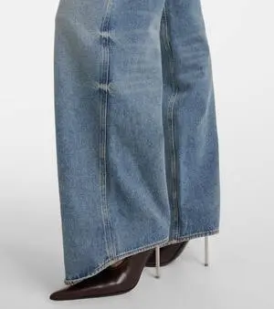 COURREGES Logo Wide-leg Jeans