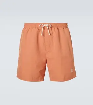 Brunello Cucinelli Logo Swim Trunks - Orange