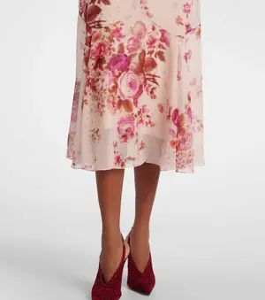 Erdem Floral Silk Midi Dress
