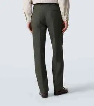 Rubinacci Pleated Linen Slim Pants