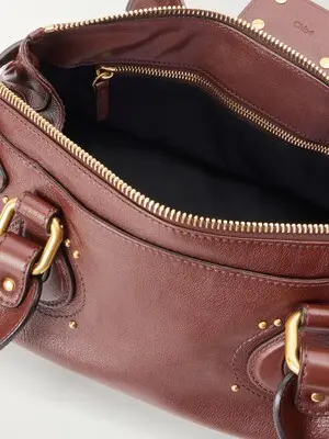 Chloé Paddington Embellished Leather Tote - Brown
