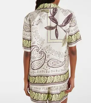 Tory Burch Printed Silk Bowling Shirt - Multicoloured