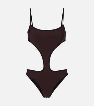 Roberto Cavalli Halterneck One Piece Swimsuit - Brown