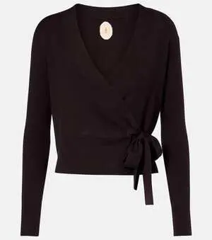 Jardin Des Orangers Virgin Wool Wrap Cardigan