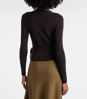 Jardin Des Orangers Virgin Wool Wrap Cardigan