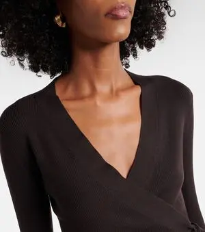 Jardin Des Orangers Virgin Wool Wrap Cardigan