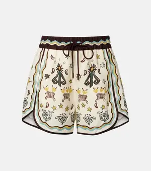 ALEMAIS Printed Linen Shorts