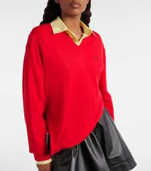 Loewe Asymmetric Wool Sweater - Red