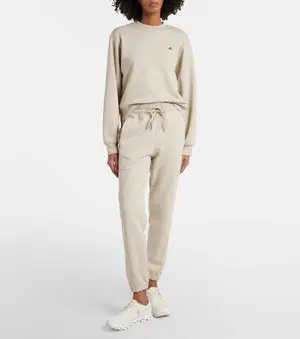 Adidas By Stella McCartney Logo Cotton Sweatshirt - Beige