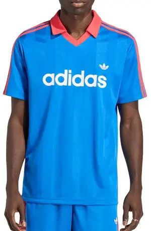 Adidas Logo Jacquard Jersey - Blue