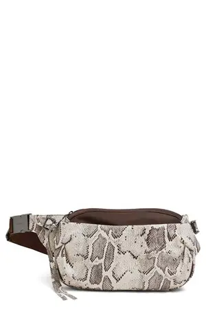 AIMEE Seeker Leather Sling Bag - Clay Snake/fudge