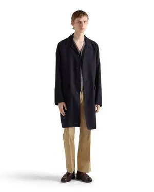Prada Single-breasted Wool And Silk Coat