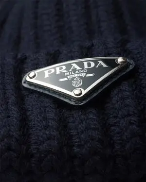 Prada Wool Beanie - Blue