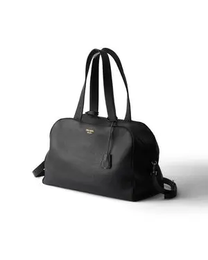 Prada Leather Duffle Bag - Black