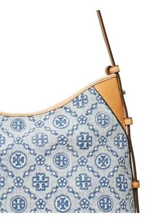 Tory Burch T Monogram Denim Messenger Bag