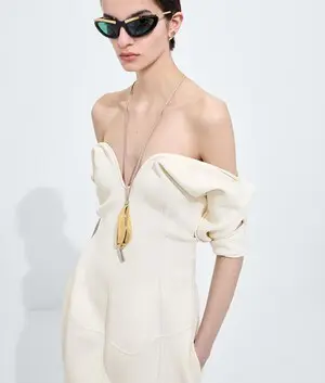 Bottega Veneta Prisma Necklace - Ecru