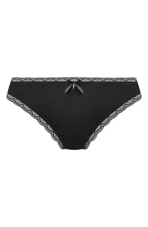 Freya Flirt Lace Trim Briefs - Black
