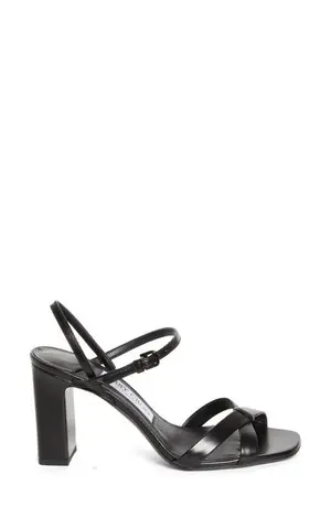 JIMMY CHOO Elsy Block Heel Sandal - Black