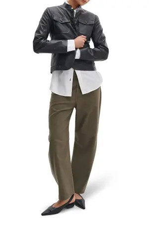 Rag & Bone Tapered Stretch Cotton Utility Pants - Olive
