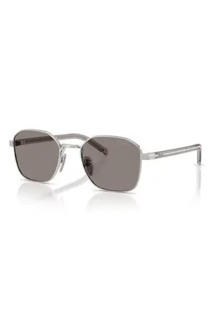 Prada 51mm Square Sunglasses - Silver/dark Grey