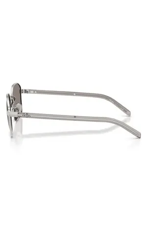 Prada 51mm Square Sunglasses - Silver/dark Grey