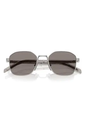 Prada 51mm Square Sunglasses - Silver/dark Grey