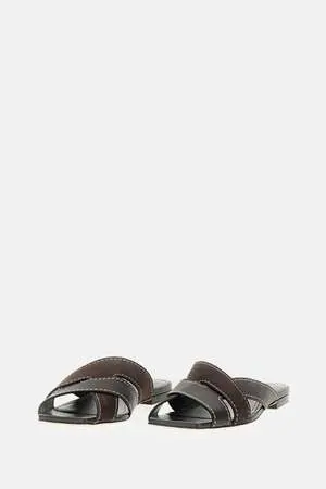 TOD'S Sandali In Cuoio Liscio E Scamosciato - Brown