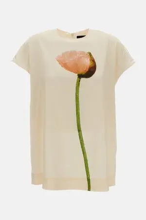 Simone Rocha Sleeveless Poppy Print Top