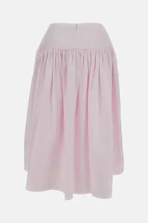 Simone Rocha Peplum Cotton Skirt - Rose