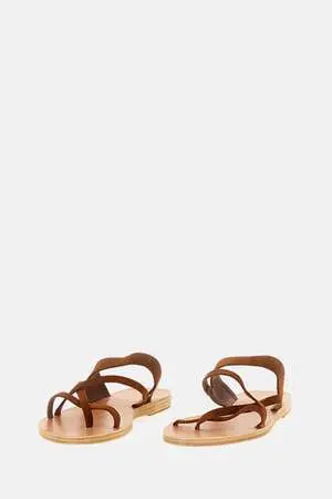 ANCIENT GREEK SANDALS Flat Suede Sandals - Brown