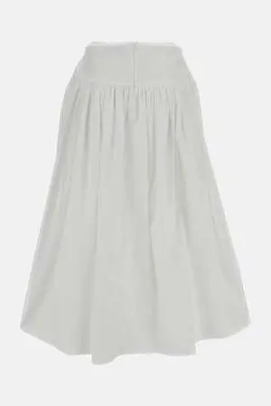 Simone Rocha Peplum Cotton Skirt - White
