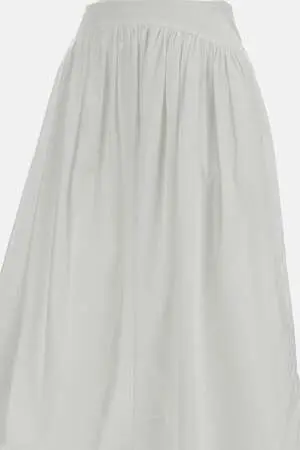 Simone Rocha Peplum Cotton Skirt - White