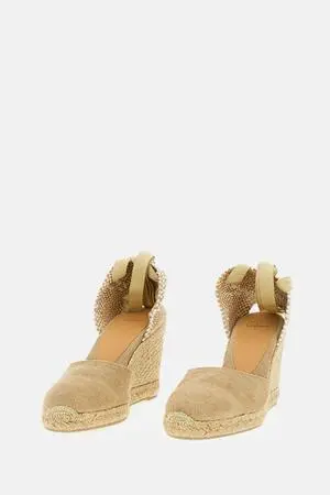 CastaÑer Charming 100mm Wedge Espadrilles - Beige